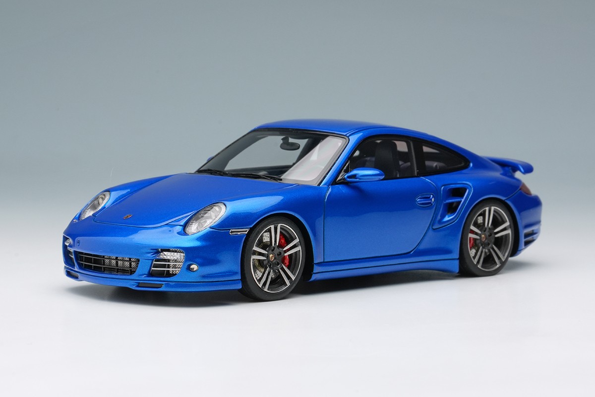 Porsche 911 (997.2) Turbo 2010 (Aqua Blue) 1/43 Make-Up Eidolon EM619C