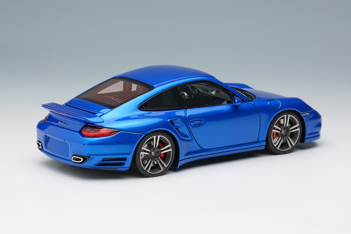 Porsche 911 (997.2) Turbo 2010 (Aqua Blue) 1/43 Make-Up Eidolon EM619C