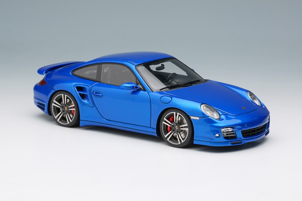 Porsche 911 (997.2) Turbo 2010 (Aqua Blue) 1/43 Make-Up Eidolon EM619C