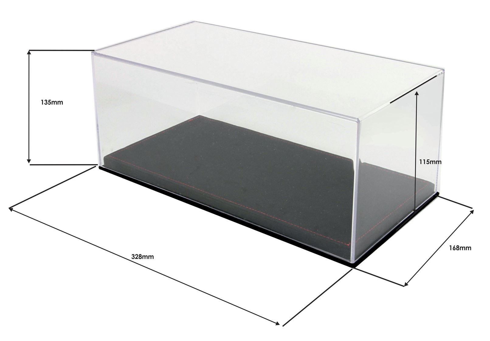 Display Case With Black Alcantara Base 1/18 BBR VET1804D3